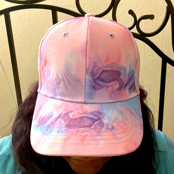 Accessories | Pastel Tiedye Adjustable Baseball Cap Pink Lavender ...